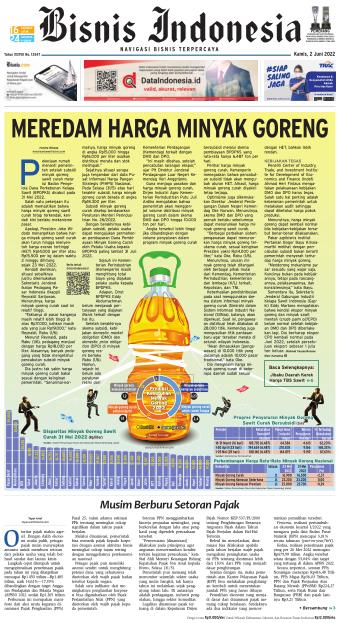 Bisnis Indonesia 2 Juni 2022 Dataindonesia Id