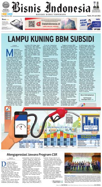 Bisnis Indonesia 30 Juni 2022 Dataindonesia Id