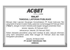 Laporan Keuangan Q4 2021 Acset Indonusa Tbk Rev. 1 - Dataindonesia.id