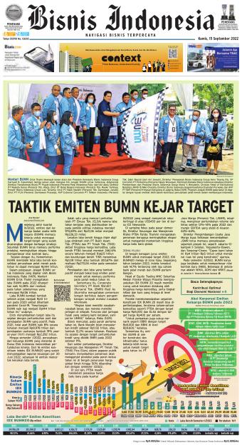 Bisnis Indonesia 15 September 2022 Dataindonesia Id