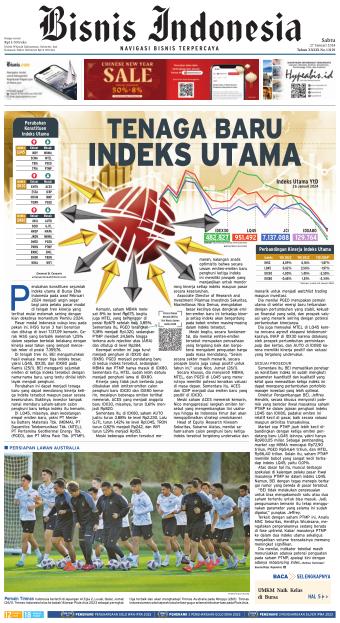 Daftar Judul Berita Koran Bisnis Indonesia Edisi 27 Januari 2024 - Dataindonesia.id