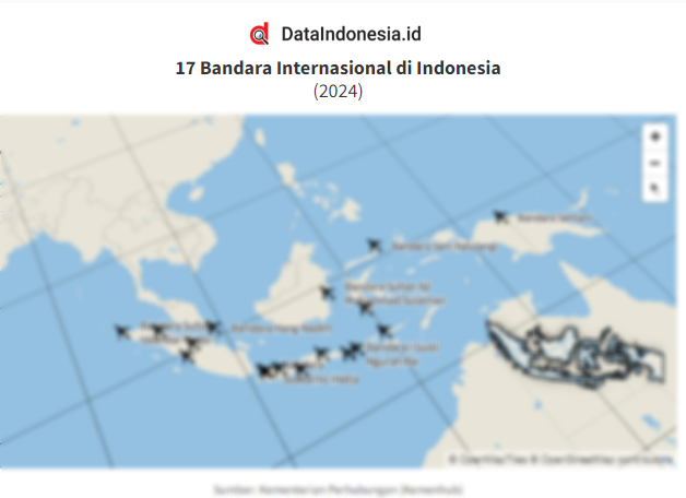 Data Sebaran 17 Bandara Internasional di Indonesia pada 2024 - Dataindonesia.id
