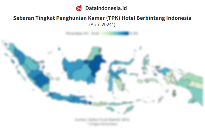 Data Sebaran Tingkat Penghunian (TPK) Hotel Bintang Menurut Provinsi pada April 2024 ...
