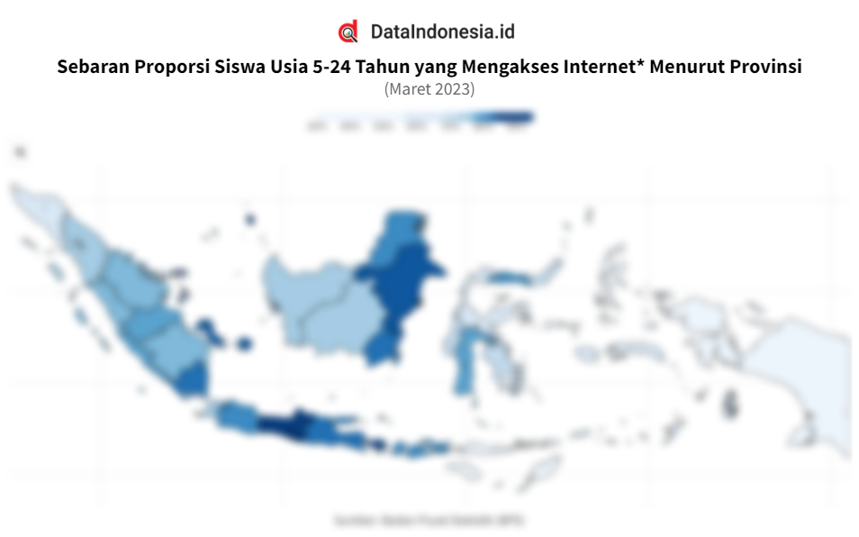 Data Sebaran Proporsi Siswa Di Indonesia Yang Mengakses Internet Pada