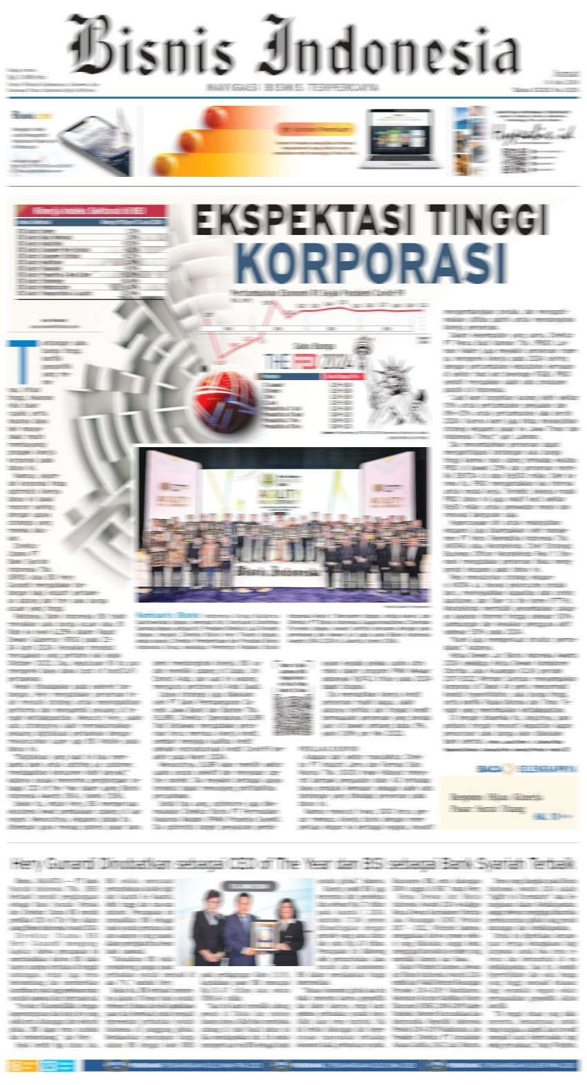 Daftar Judul Berita Koran Bisnis Indonesia Edisi 14 Juni 2024 - Dataindonesia.id