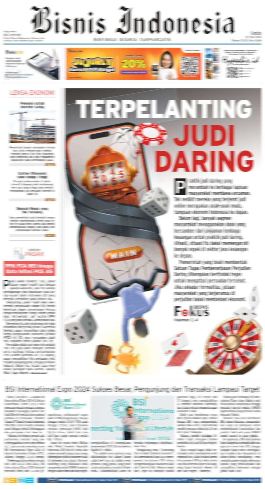 Daftar Judul Berita Koran Bisnis Indonesia Edisi 24 Juni 2024 - Dataindonesia.id