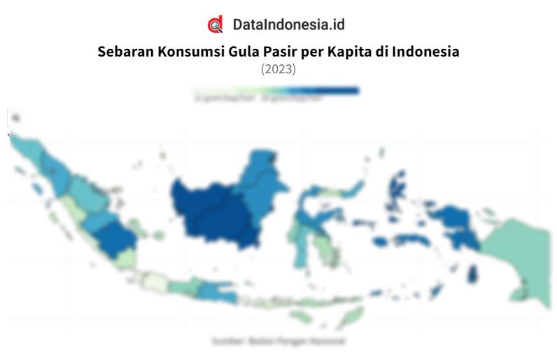 Data Sebaran Konsumsi Gula Pasir per Kapita di Indonesia pada 2023 - Dataindonesia.id