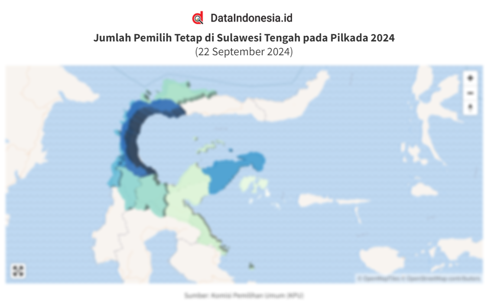 Data Sebaran Daftar Pemilih Tetap (DPT) di Sulawesi Tengah pada Pilkada 2024 - Dataindonesia.id