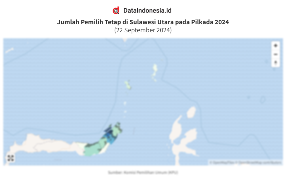 Data Sebaran Daftar Pemilih Tetap (DPT) di Sulawesi Utara pada Pilkada 2024 - Dataindonesia.id