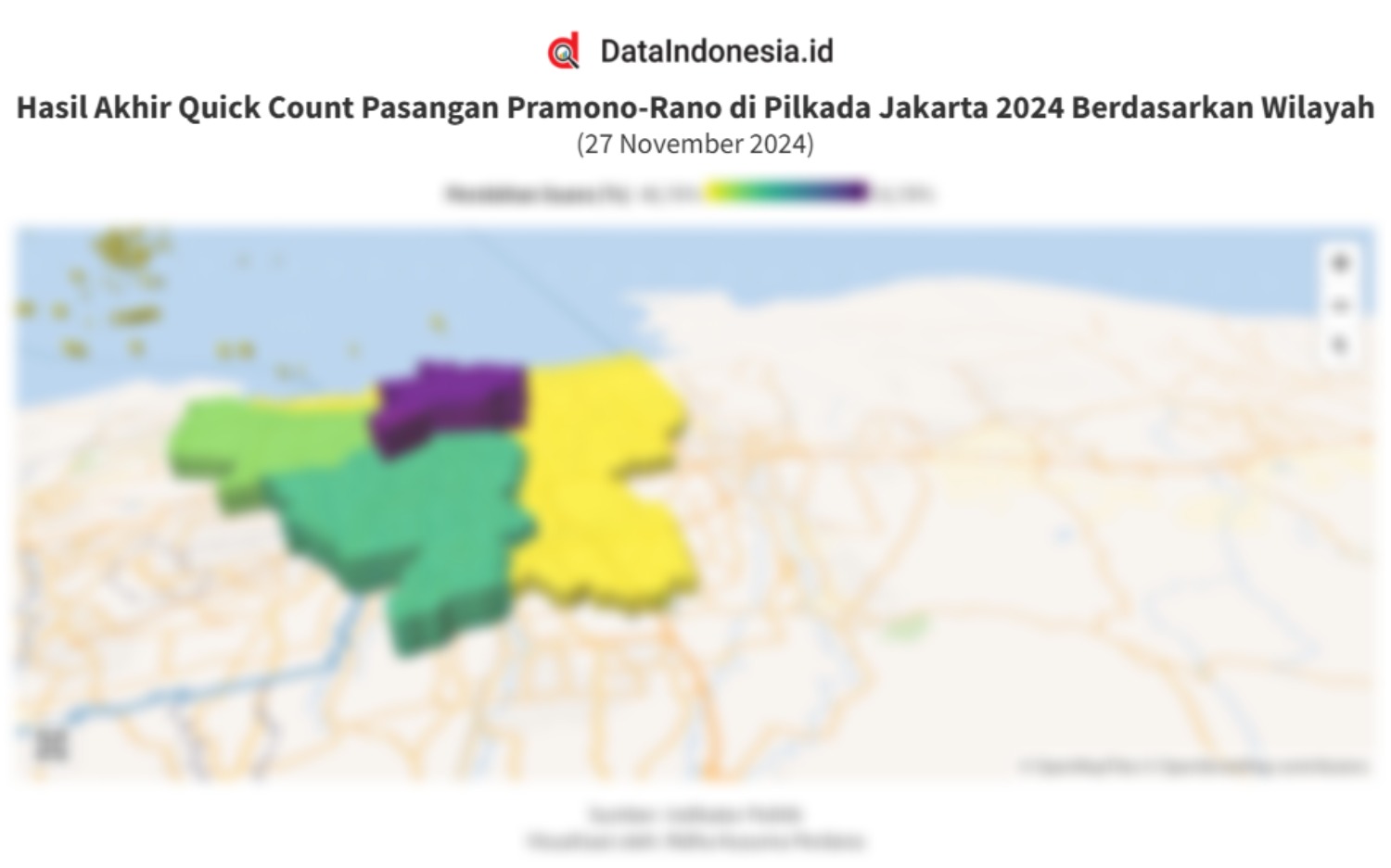 Hasil Quick Count Cagub-Cawagub di Pilkada Jakarta 2024 Berdasarkan Wilayah Administrasi ...