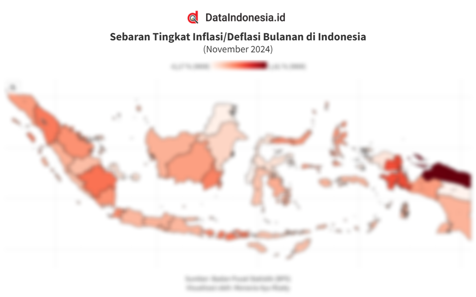 Data Sebaran Tingkat Inflasi/Deflasi Bulanan di Indonesia pada November 2024 - Dataindonesia.id