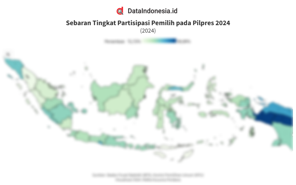 Data Sebaran Tingkat Partisipasi Pemilih pada Pilpres 2024 Menurut Provinsi - Dataindonesia.id
