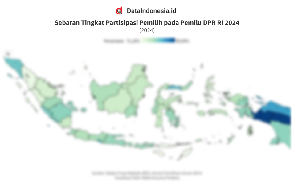 Data Sebaran Tingkat Partisipasi Pemilih pada Pemilu DPR RI 2024 Menurut Provinsi - Dataindonesia.id
