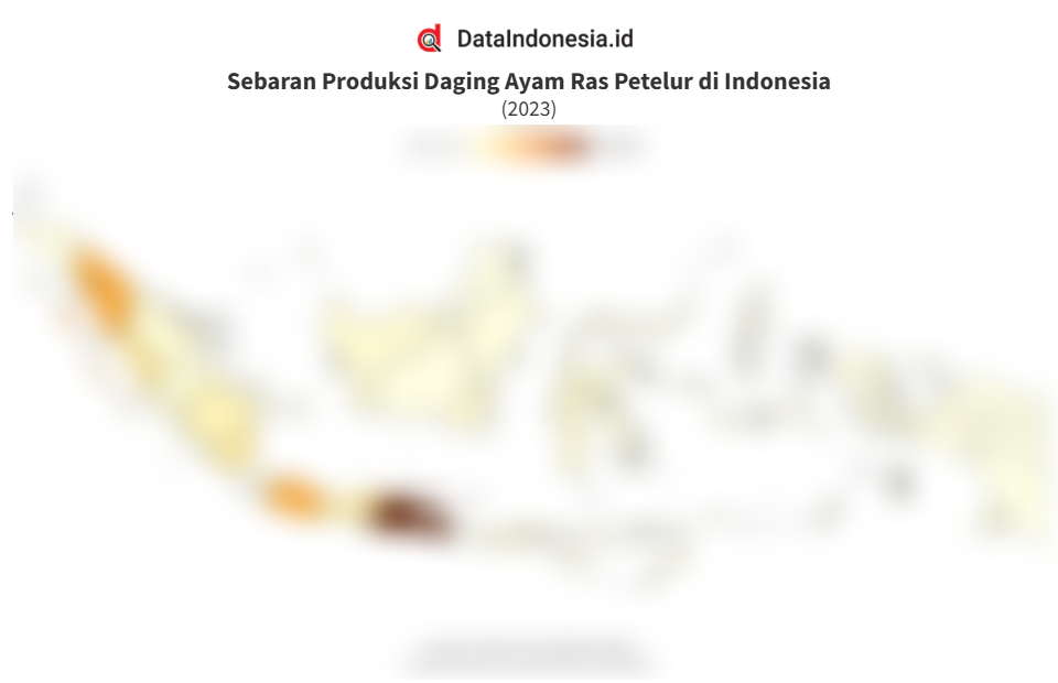 Data Sebaran Produksi Daging Ayam Ras Petelur di Indonesia pada 2023 - Dataindonesia.id