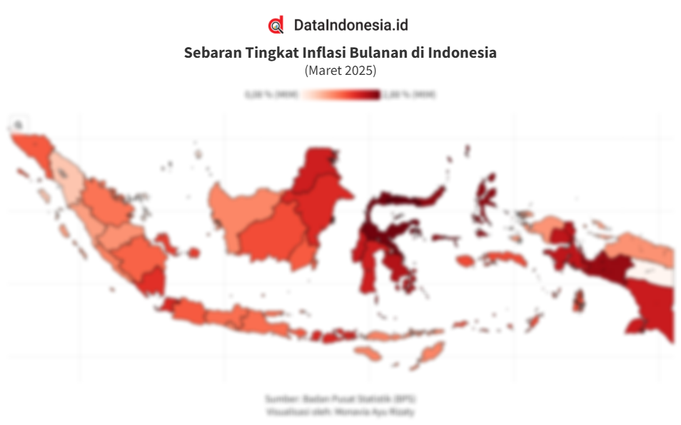 Data Sebaran Tingkat Inflasi Bulanan di Indonesia pada Maret 2025 ...