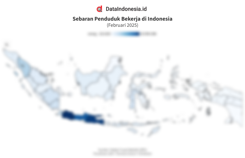 Data Sebaran Penduduk Bekerja di Indonesia pada Februari 2025 - Dataindonesia.id
