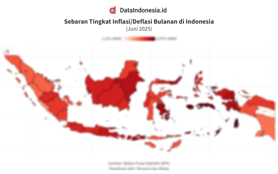 Data Sebaran Tingkat Inflasi/Deflasi Bulanan di Indonesia pada Juni ...