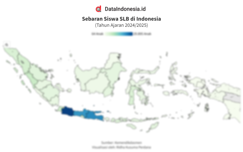 Data Sebaran Siswa SLB di Indonesia pada TA 2024/2025 - Dataindonesia.id