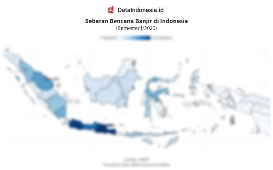 Data Sebaran Bencana Banjir di Indonesia pada Semester I/2025 - Dataindonesia.id